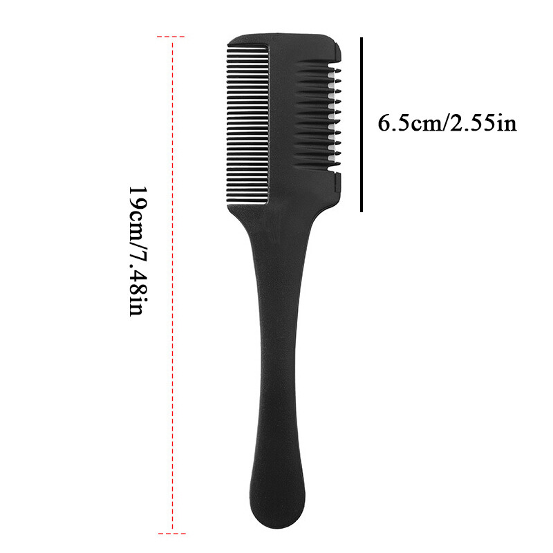 Double Side Hair Razor Comb Cutting Thinning Comb with Blade Modeling ...
