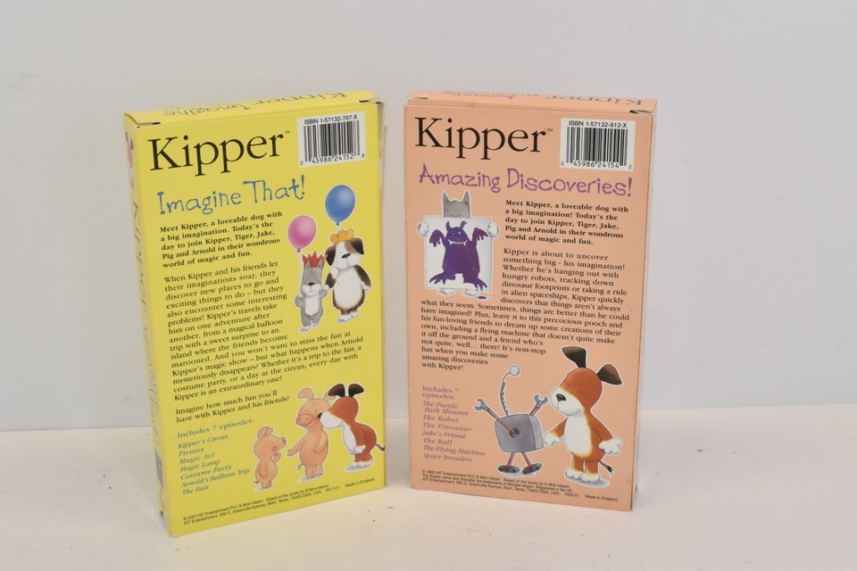 Kipper Imagine That VHS and Kipper Amazing Discoveries VHS Lot | eBay