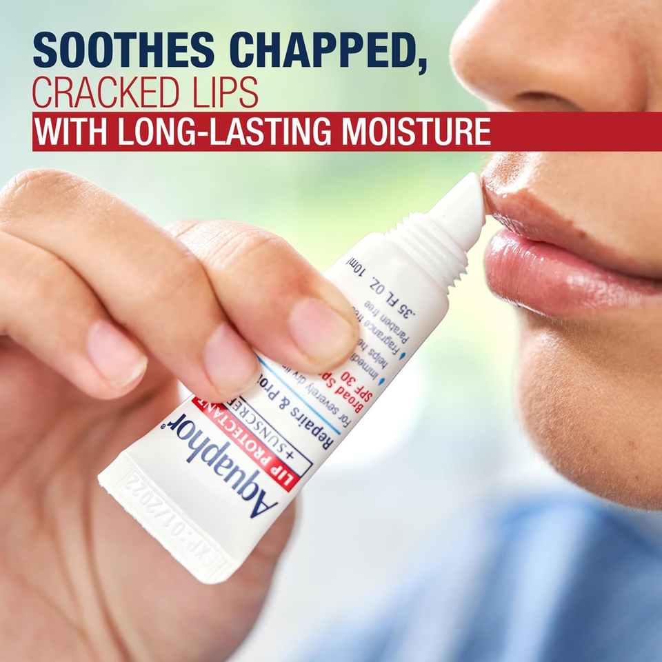 Aquaphor Lip Protectant and Sunscreen Ointment - Broad Spectrum SPF 30 ...