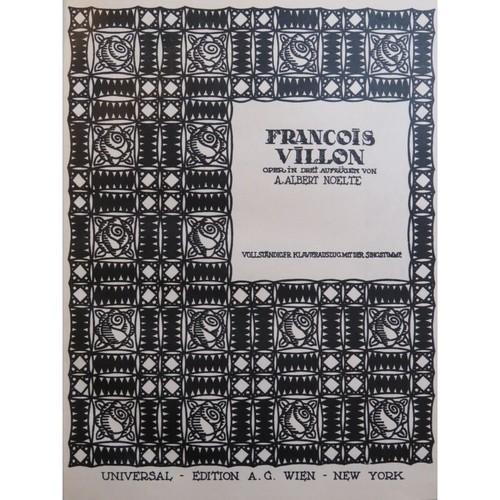 Noelte Albert François Villon Oper Gesang Piano | eBay.de