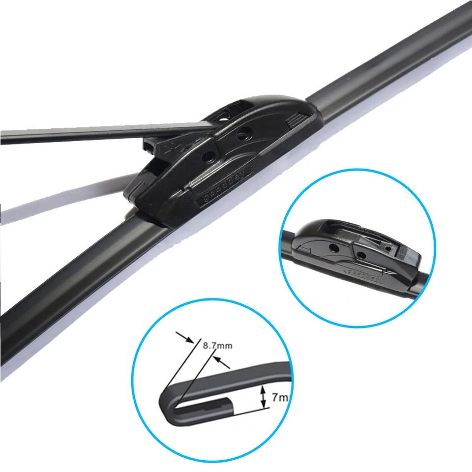 21" 21" Hook / J-Hook Double Rubber Car Front Wiper Blades Windshield ...