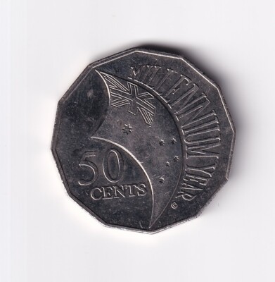 AUSTRALIAN: 2000 50 CENT MILLENNIUM CIRCULATED COIN - SHINY #HM482 | eBay