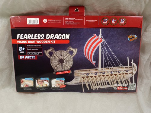 Fearless Dragon Viking Boat 3D Model Kit - Heebie Jeebies | eBay