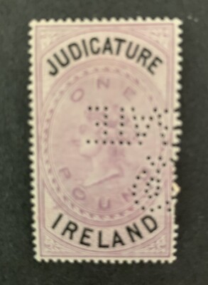 GB QV JUDICATURE IRELAND Revenue Stamp £1, as seen | eBay UK
