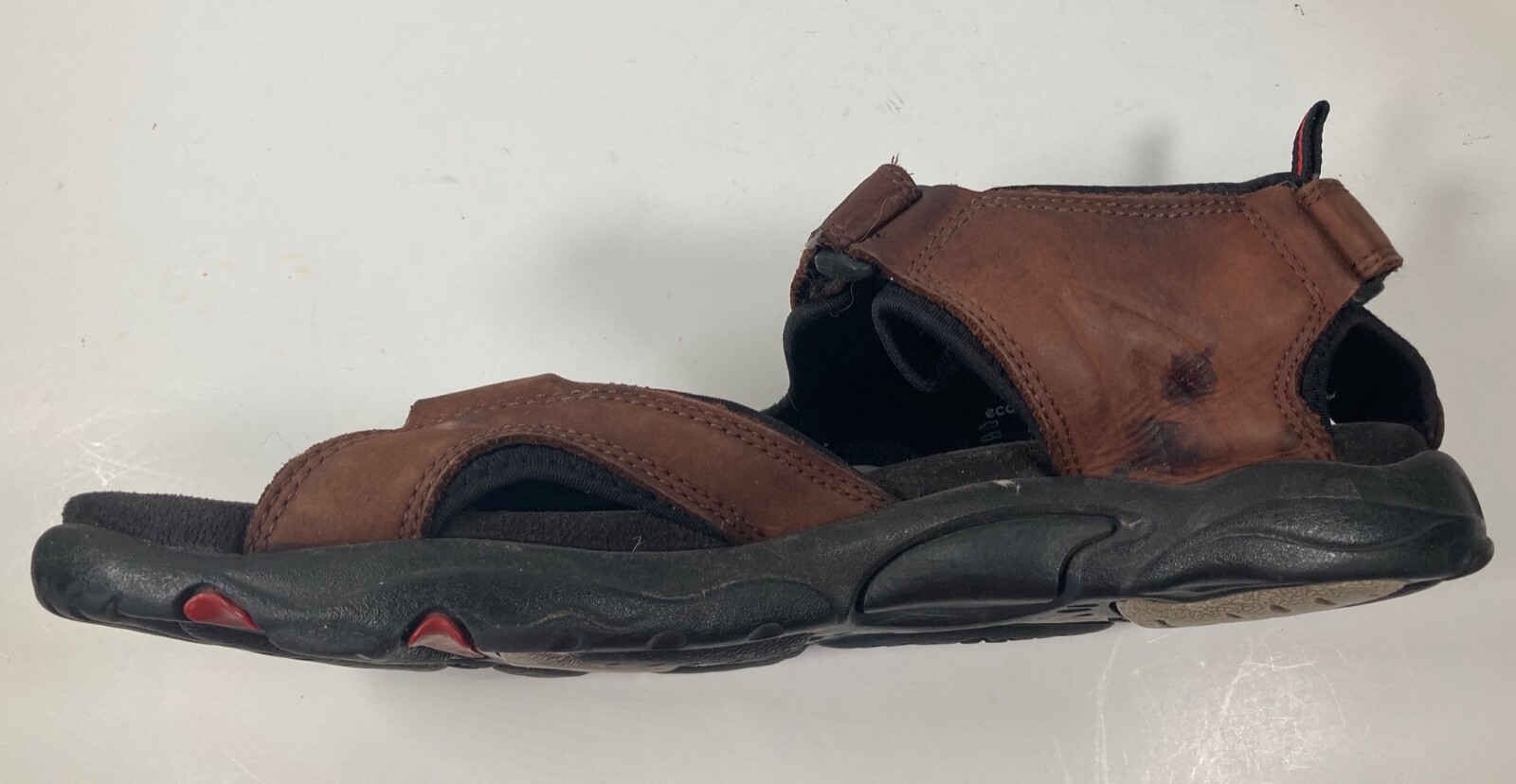 ECCO Receptor Hiking Sport Walking Sandals Tan Leather Mens Size 12 EU ...