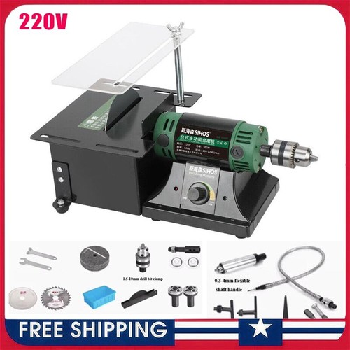 Gem Jewelry Rock Polishing Buffer Bench Lathe Table Saw Cutting Machine ...