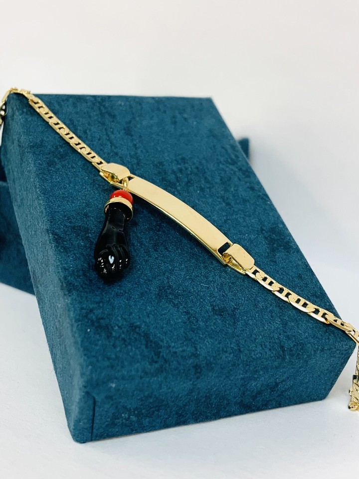 New Baby ID Azabache Bracelet 5.5" / Kids Children's Bracelet with ...