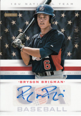 2013 USA Baseball 18U National Team Signatures #2 Bryson Brigman Auto ...