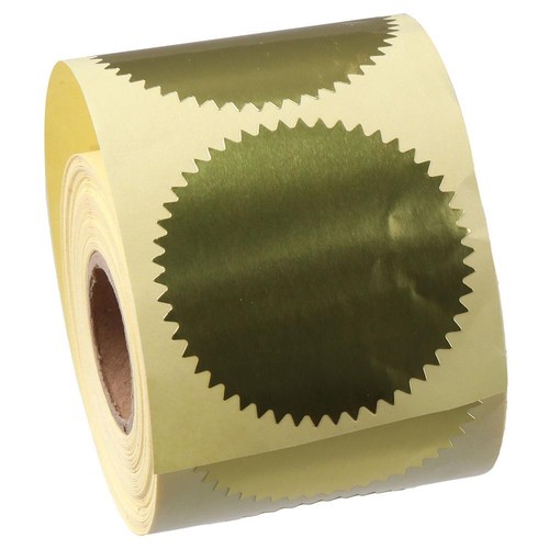 Metallic Steel Seal Label Gold Paper Labels 250PCS Award Stickers ...