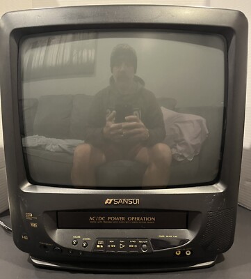 Sansui 13" TV VCR Combo COM311AD VHS Retro Gaming Portable CRT *Tested ...