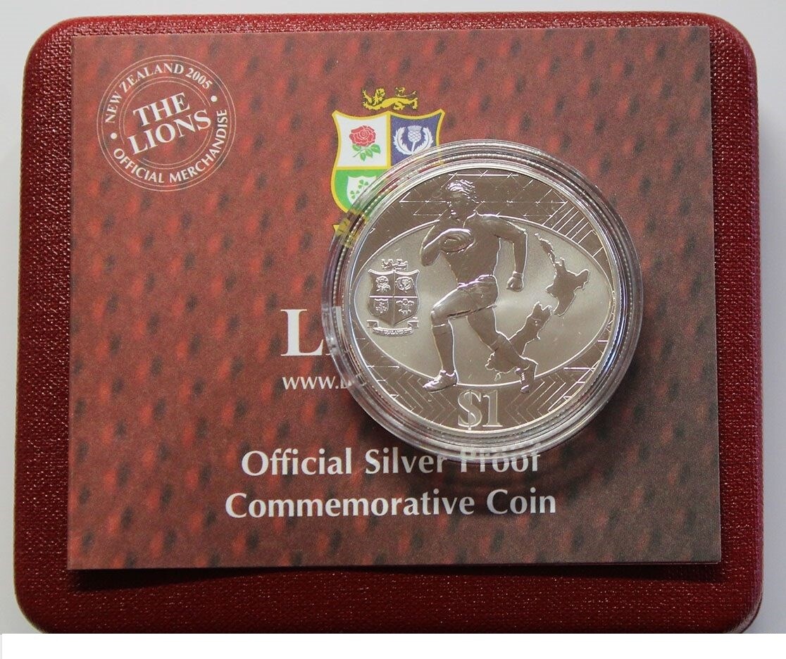 New Zealand - 2005 - Silver Proof Coin- Rugby Coin - Lions League | eBay