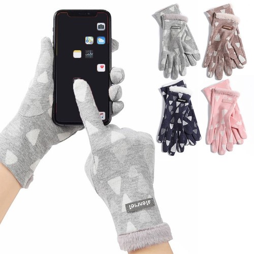 Thick Warm Female Touch Screen Gloves Full Finger Women Mittens ...