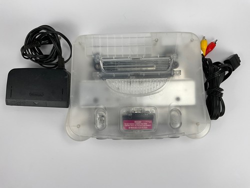 Clear Nintendo 64 CUSTOM COLOR Console with Cables Cords N64 console ...