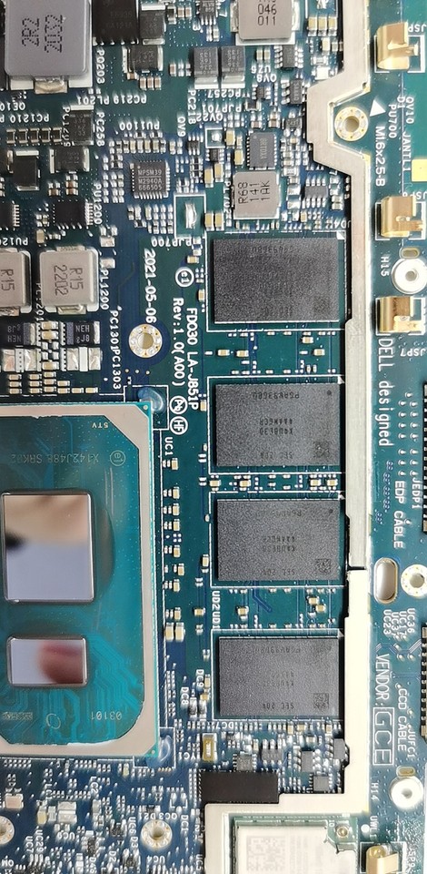 For Dell XPS 13 9310 2-in-1 SRK02 i7-1165G7 32GB LA-J851P Motherboard ...