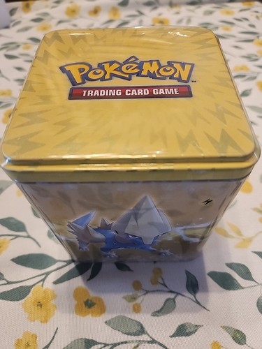 Pokemon 2022 Collectors Stacking Tin Lightning, Yellow 3 Packs & 1 Coin ...
