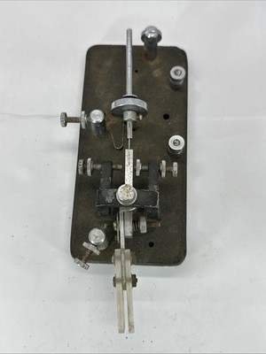 Antique Morse Code Bug Telegraph Key E.F. Johnson Missing Placard Sold ...
