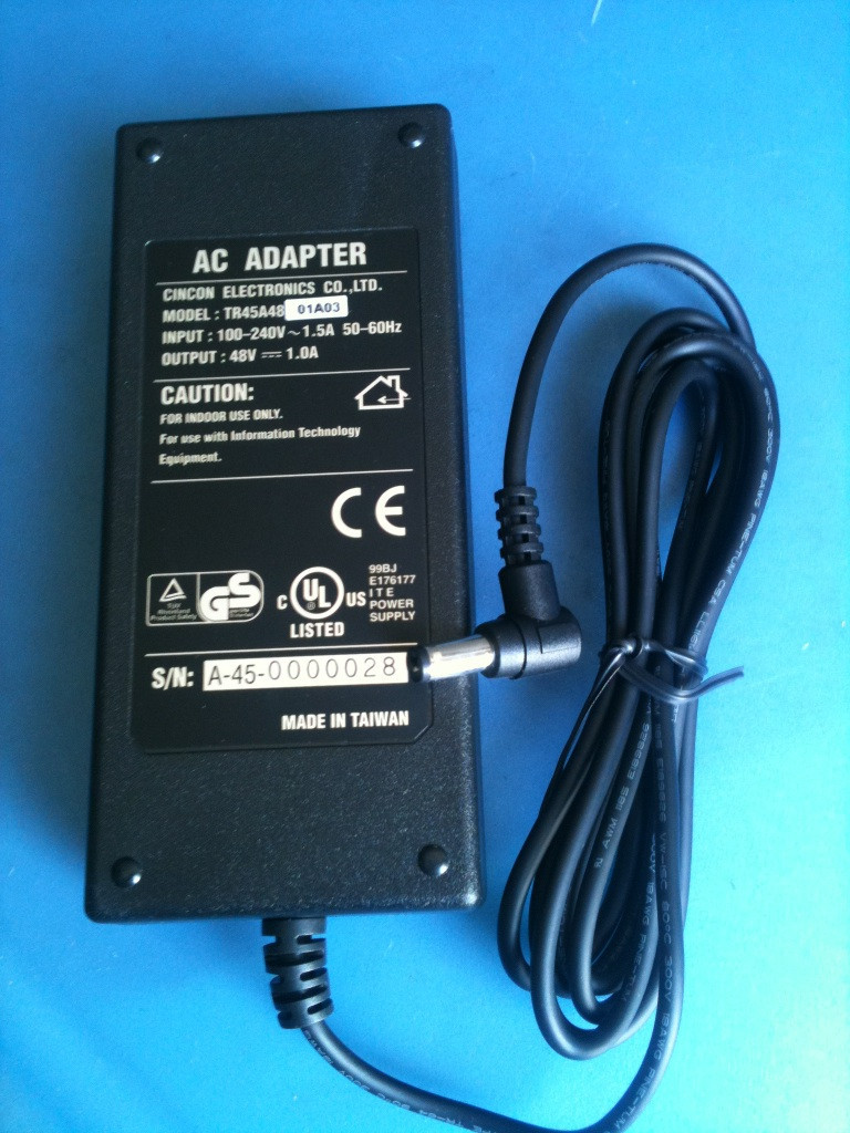 TR45A48-01A03 CINCON 45W DESKTOP AC ADAPTER 48V | eBay