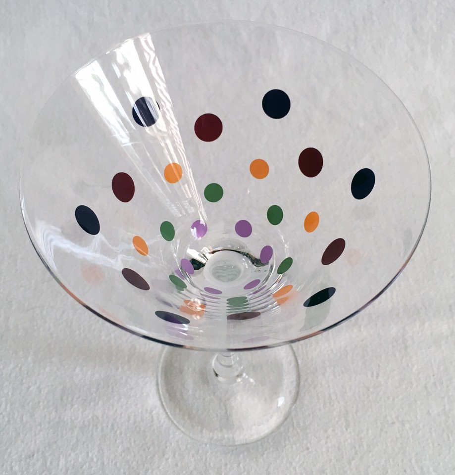 Pampered Chef DOTS 7-7/8" Martini Glass EUC Multiples Available | eBay