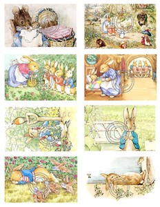 Beatrix Potter Vintage Stickers Peter Rabbit 16 Different Stickers Peel ...