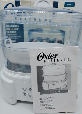 Oster 6 Qt Designer Instant Steam 4711 Two-Tier Food and Rice Cooker 6 ...