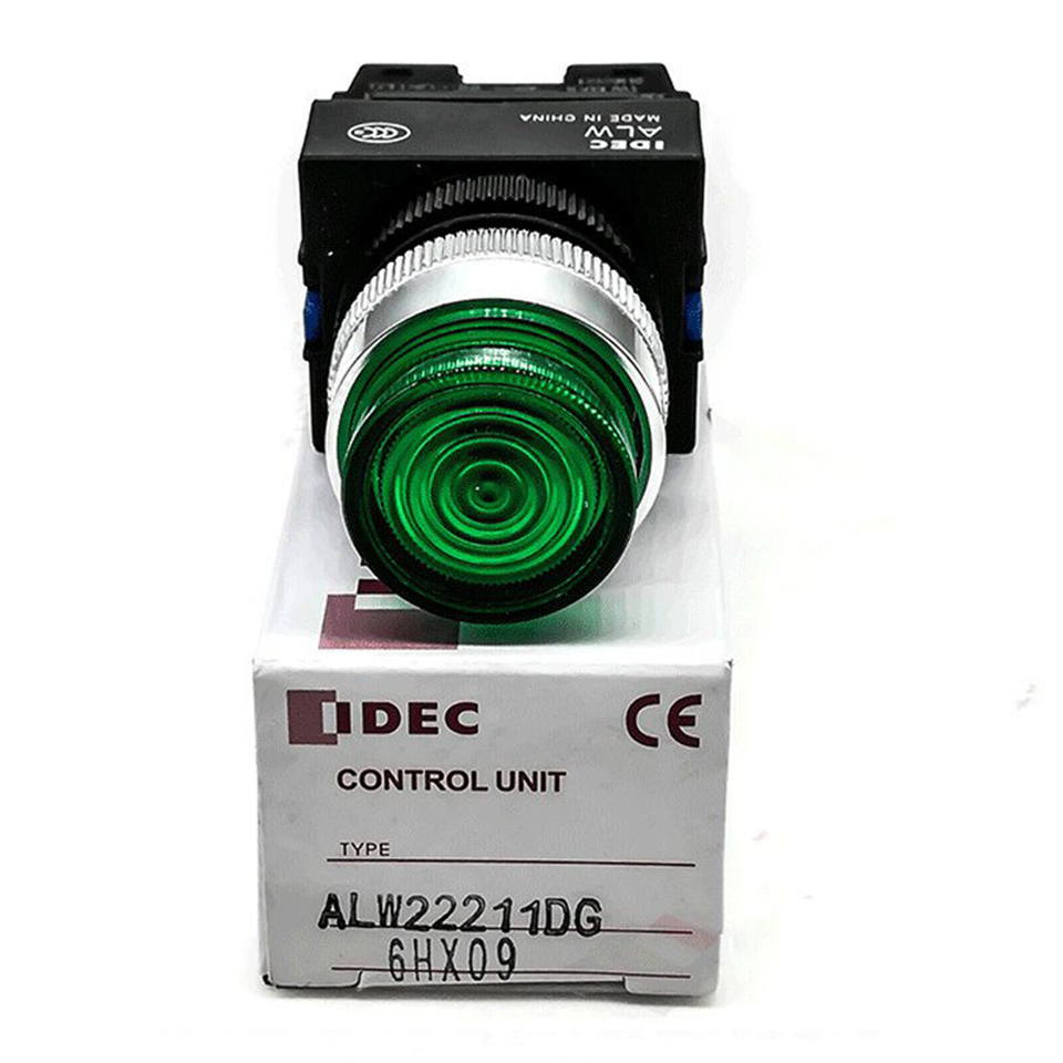 1PC NEW IDEC SELF-RESET BUTTON SWITCH ALW22211DG GREEN LIGHTED PUSH ...