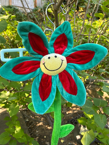 Teal, Ruby Red, Lime Green Plush Flower Toy by Animal Alley, Toys R Us ...
