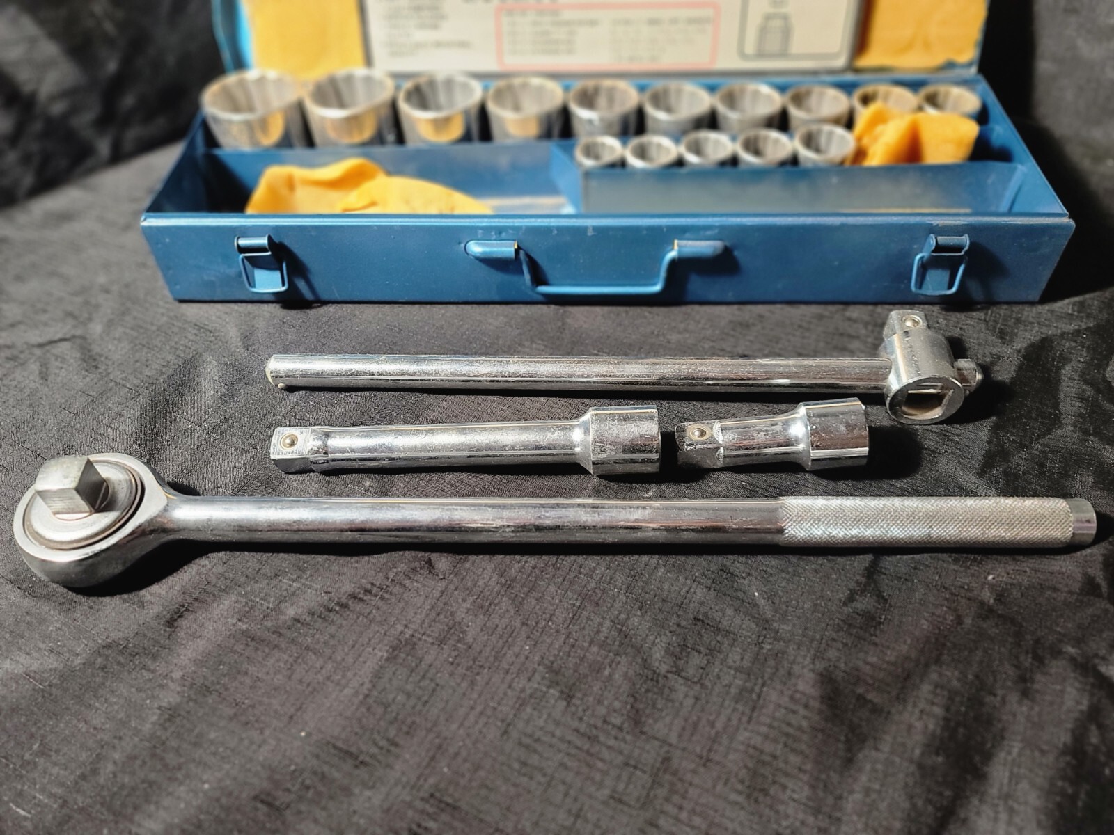 INDUSTRIAL TOOL 3/4" DRIVE 12 PT SOCKET SET EXTENSIONS RATCHET T BAR ...