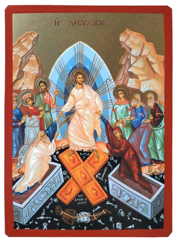 RESURRECTION (CHRIST'S DESCENT INTO HELL)-Greek Byzantine Orthodox Icon ...