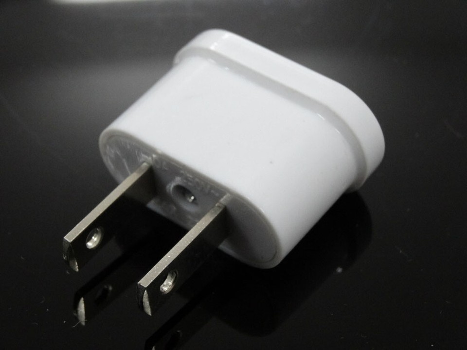 2PCS European EU to US Power Outlet Plug Adapter 2 Prong 110V - 240V ...