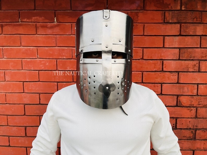 Knights Templar Helmet MEDIEVAL KNIGHTS TEMPLAR ARMOURED SUIT FULLY