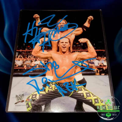 *WWE TRIPLE HHH & SHAWN MICHAELS HBK DUAL SIGNED AUTOGRAPHED DX 8X10 ...
