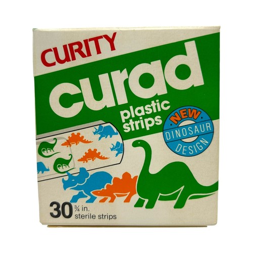 Vintage Curad For Kids Adhesive Bandages Dinosaur Full Box Of 30 ...