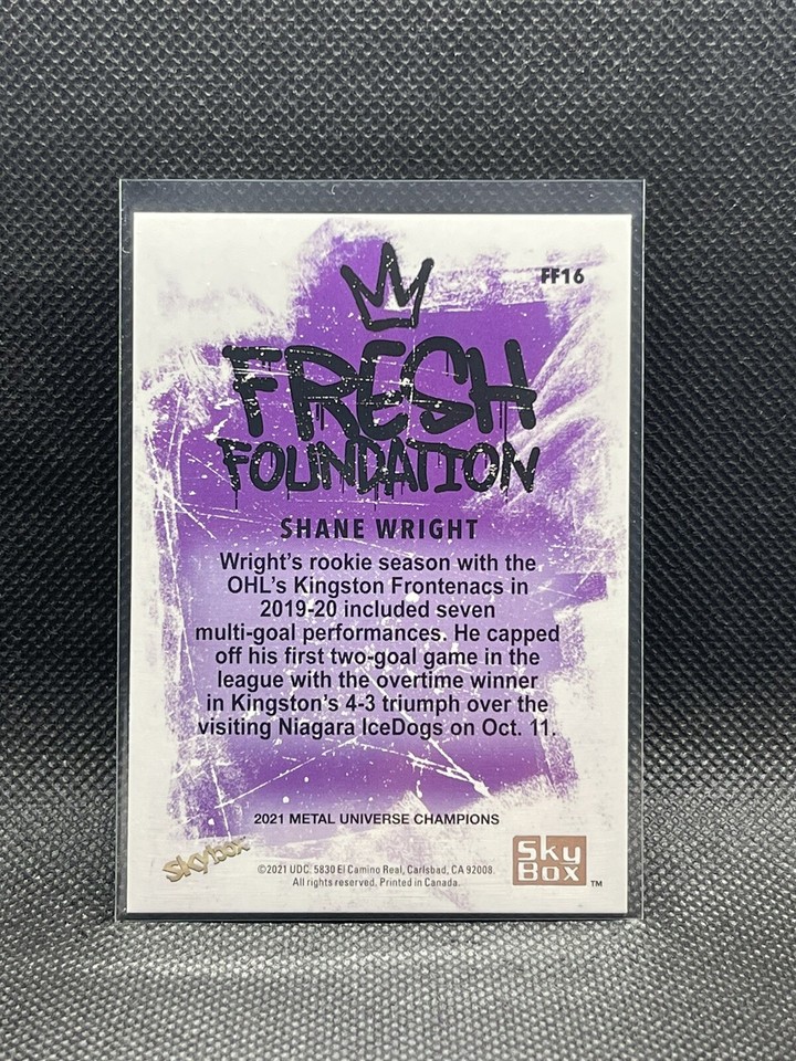 2021 Skybox Metal Universe Champions Fresh Foundation #FF16 Shane ...