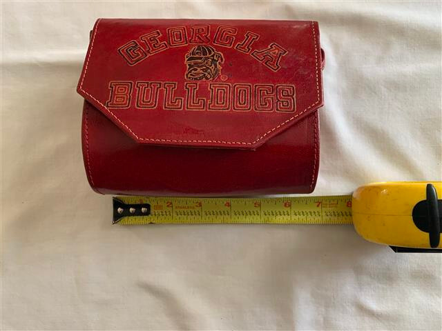 Vintage Georgia Bulldogs Purse Red Leather UGA Football - Perfect for ...