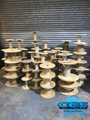 EMPTY PLYWOOD CABLE REELS ALL SIZES CRAFT WIRE ROPE CABLE WORKSHOP ...