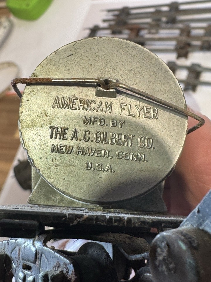 Vintage American Flyer O Gauge Shell Oil Tank Car A.C. Gilbert Tinplate ...