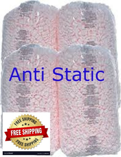 PACK & SHIP 4 Bas x 3.5 cu ft Packing Peanuts 104 gal lot Bags Pink ...