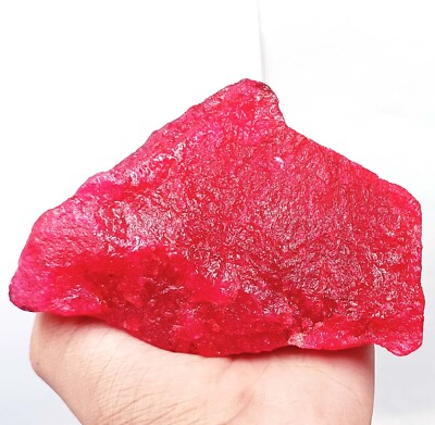 DYED 1550.00 Ct Red Ruby African Uncut Rough Certified Loose Gemstone ...