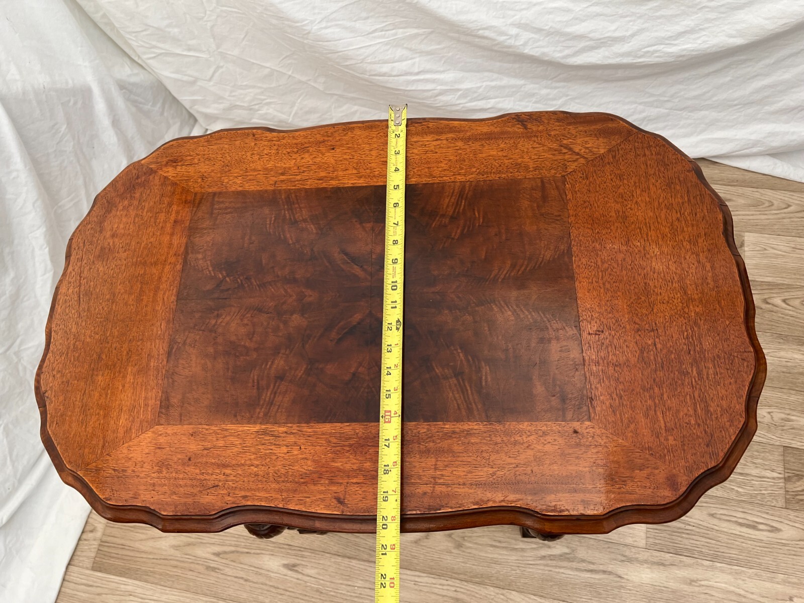 Rare Italian Victorian Parlor Table Six Legs Rectangular shape Burled ...
