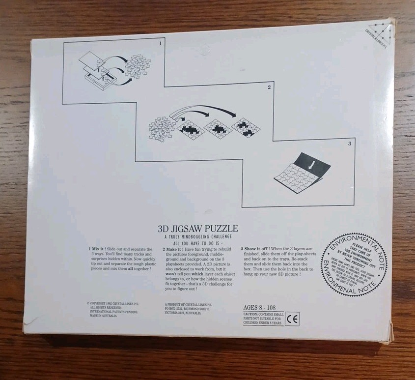 PARADOX PUZZLE 3 Layer 3D Illusion Jigsaw 500+ Crystal Lines | eBay