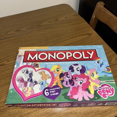 My Little Pony Monopoly Board Game Hasbro Complete w/ 6Collectible ...