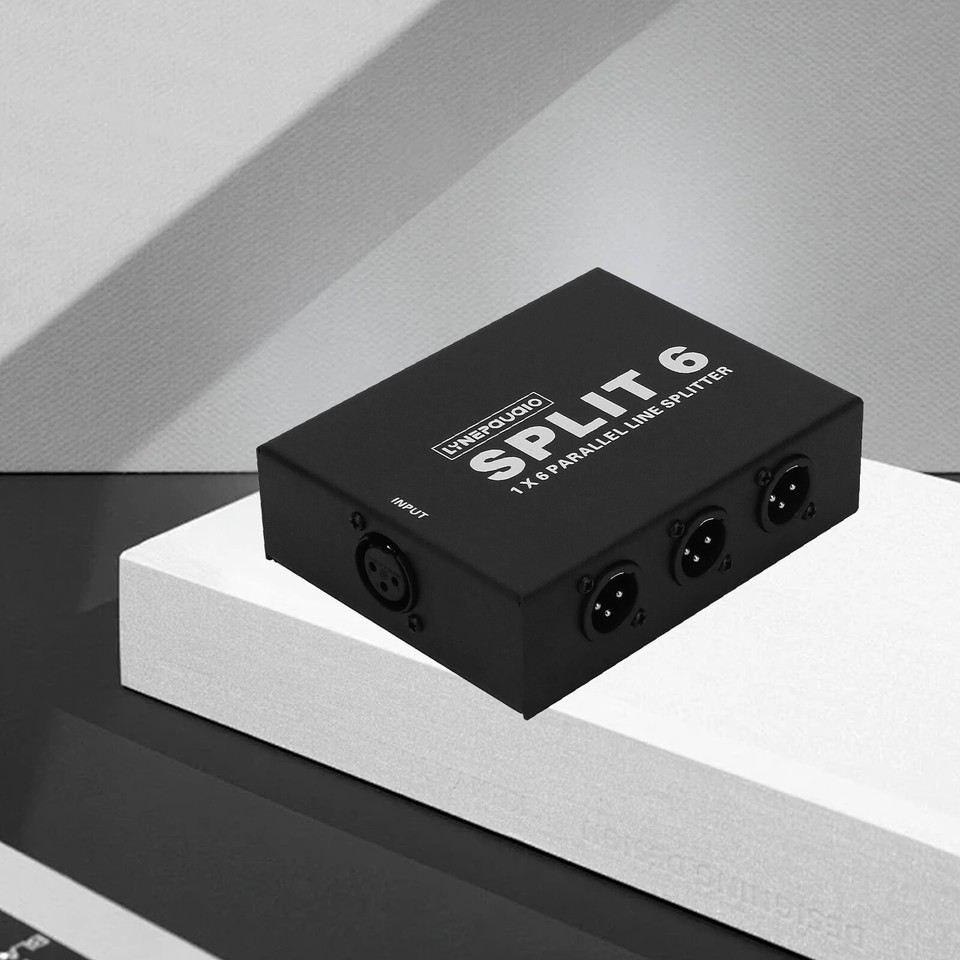 1 IN 6 OUT XLR Splitter Box Horizontal Parallel Distributor Audio ...