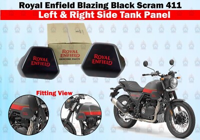 Royal Enfield Blazing Black Scram 411 Tank Panel With Sticker Left ...