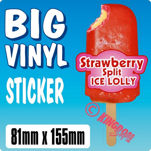 STRAWBERRY SPLIT ICE LOLLY STICKER GRAPHIC DECAL CUT | eBay