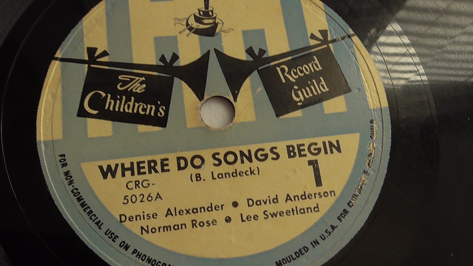 Children’s Record Guild - 78rpm single 10-inch – CRG #5026 Where Do ...
