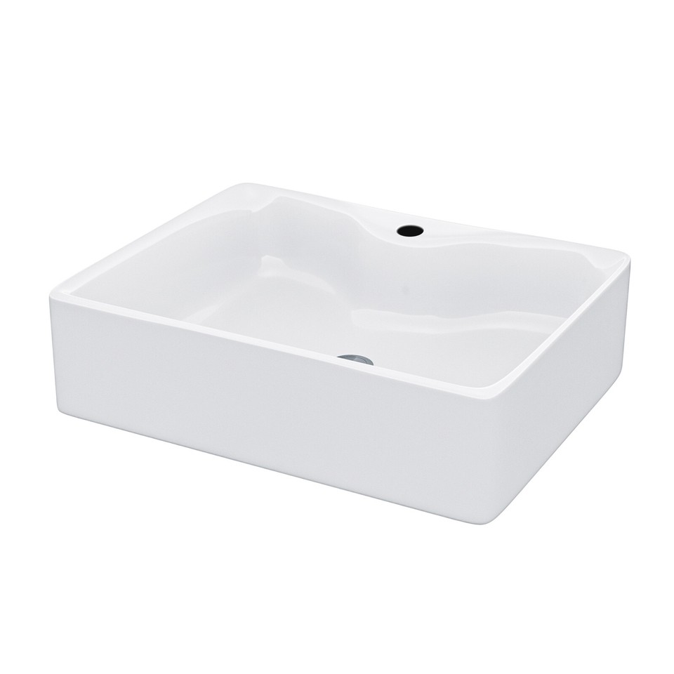 Bathroom Basin Sink Hand Wash Counter Top Wall Mounted Hung Ceramic ...
