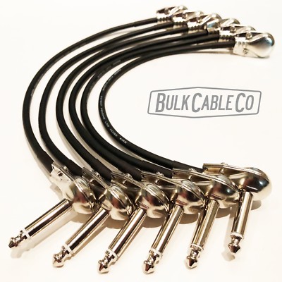 MOGAMI 2319 12" PEDALBOARD PATCH CABLES - 6 FX PATCH CORDS - PANCAKE ...