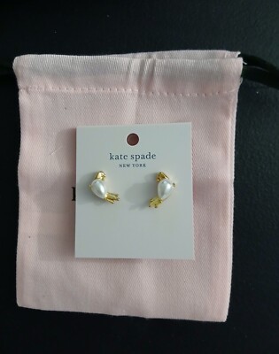 Kate Spade Bird Earrings Studs with Pearl | eBay