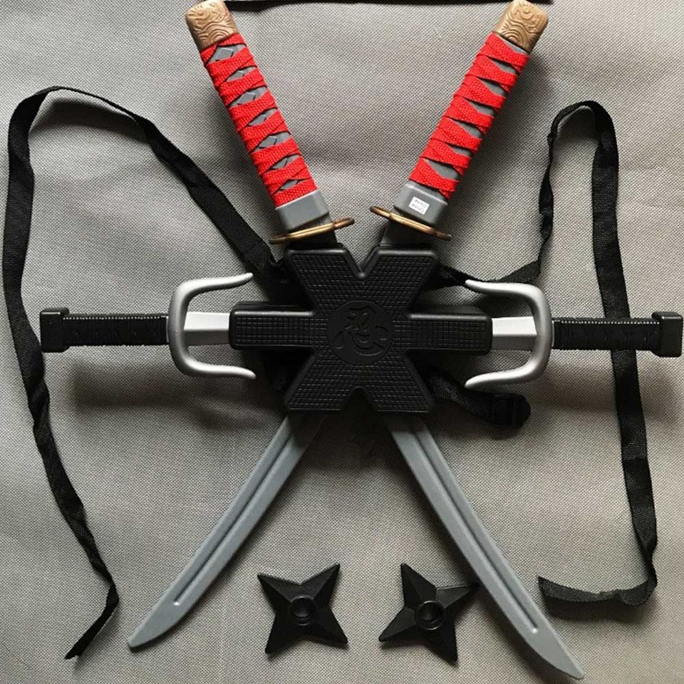Deadpool Weapons Kit Ninja Swords Superhero Fancy Dress Costume ...