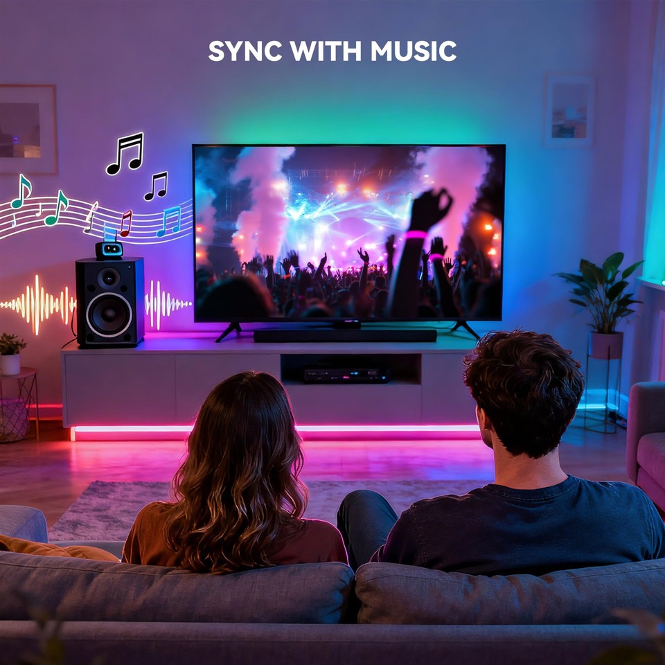 RGB COB Light,Color Changing Lights with Alexa/Google,24V Music Sync ...